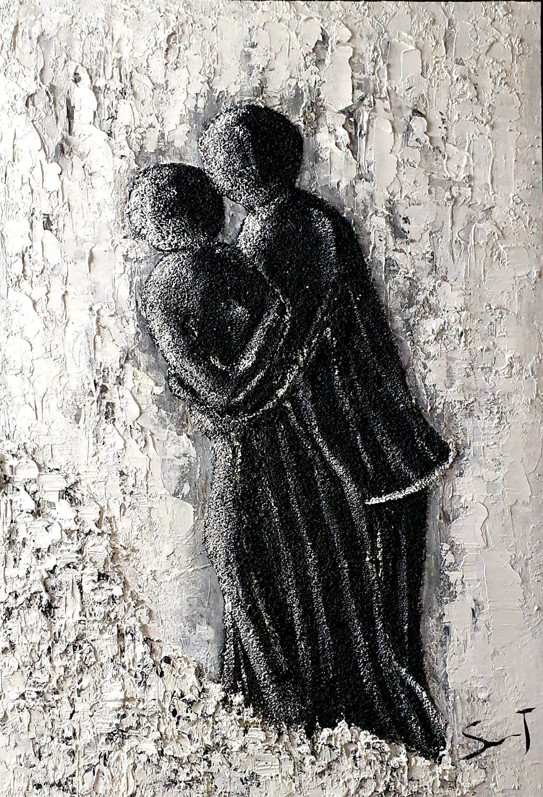 TENDRESSE 1/2 - 70 x 100 - Joseph Saverino Artiste Peintre
